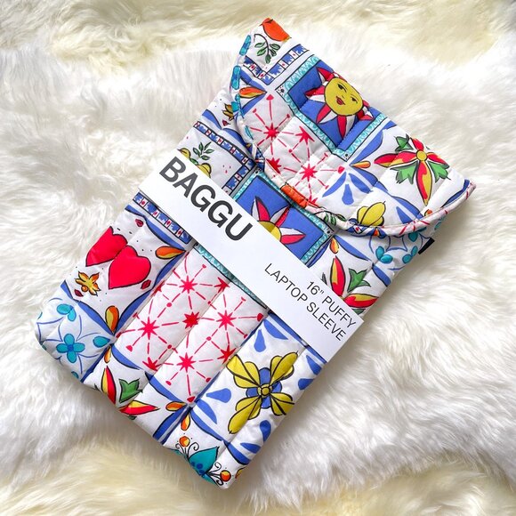 BAGGU | Bags | Nwt Baggu Puffy Laptop Sleeve 6 Sunshine Tile | Poshmark